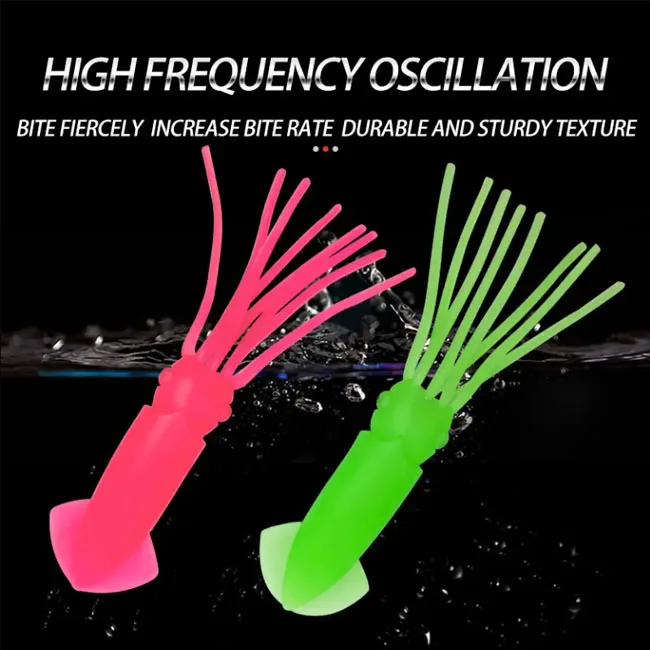 Rubber Squid Skirts Octopus Soft Fishing Lures Luminous Lure Skirts Umbrella Tuna Fishing ...
