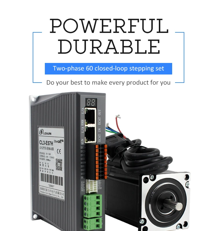 Hot Sale Ethercat 1.8 Degree 2.8N.m NEMA24 Cnc Closed Loop Stepper Motor with Driver LC60H284 ...