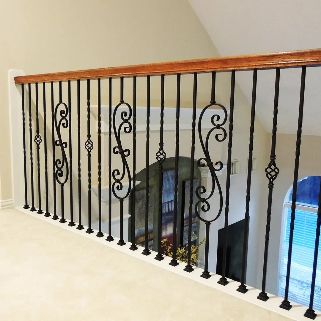 Modern Simple Wrought Iron Balusters for Indoor Balcony Railing - Sleek ...