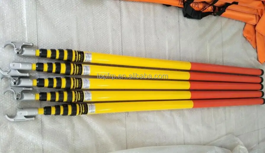 High Voltage Fiberglass Telescopic Hot Stick Insulated Operation Rod