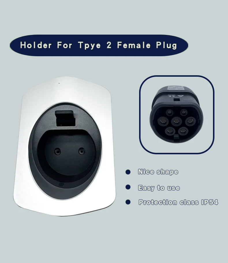 Iec 62196 Type 2 Ev Plug Holder For Electric Vehicle Type 2 Ev Charging ...