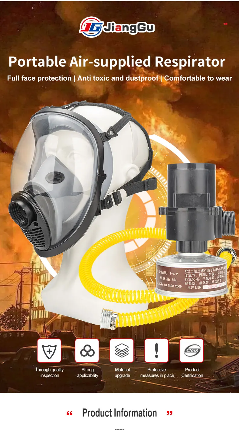 Portable Air Supplied Breathing Apparatus Custom Reusable Full Face ...