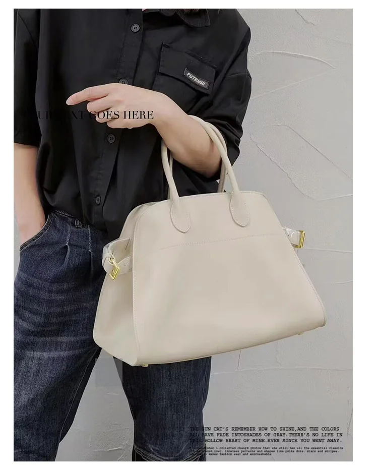 New Cowhide Large Capacity Tote Bag - Luxury Genuine Leather Handbag ...