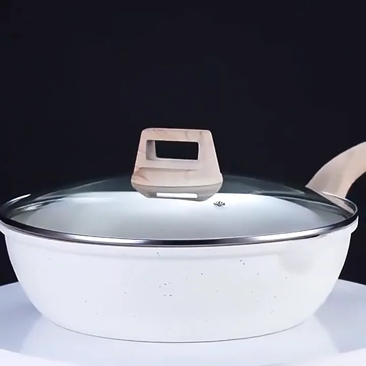 Wholesale Maifanshi Non Sick Cookware Set With Wood Grain Handle ...