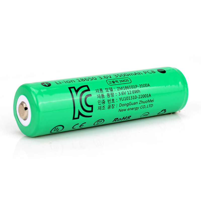 Korea kc certified 18650 battery packs 3.7v 3500mah rechargeable ...