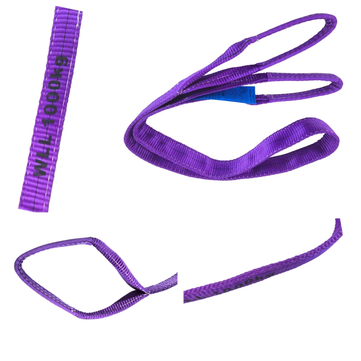 1 - 10 Ton Color Code Textile Tape Lifting Slings Belt Crane Flat ...