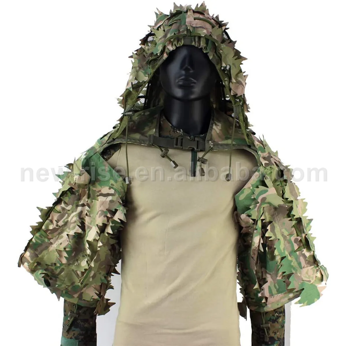 Sniper Ghillie Suit Foundation Viper Hood with 3D Leaves