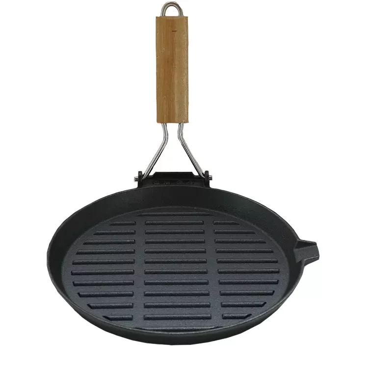Chuihua Factory Price Bbq Enamel Cookware Cast Iron Pizza Grill Pan ...