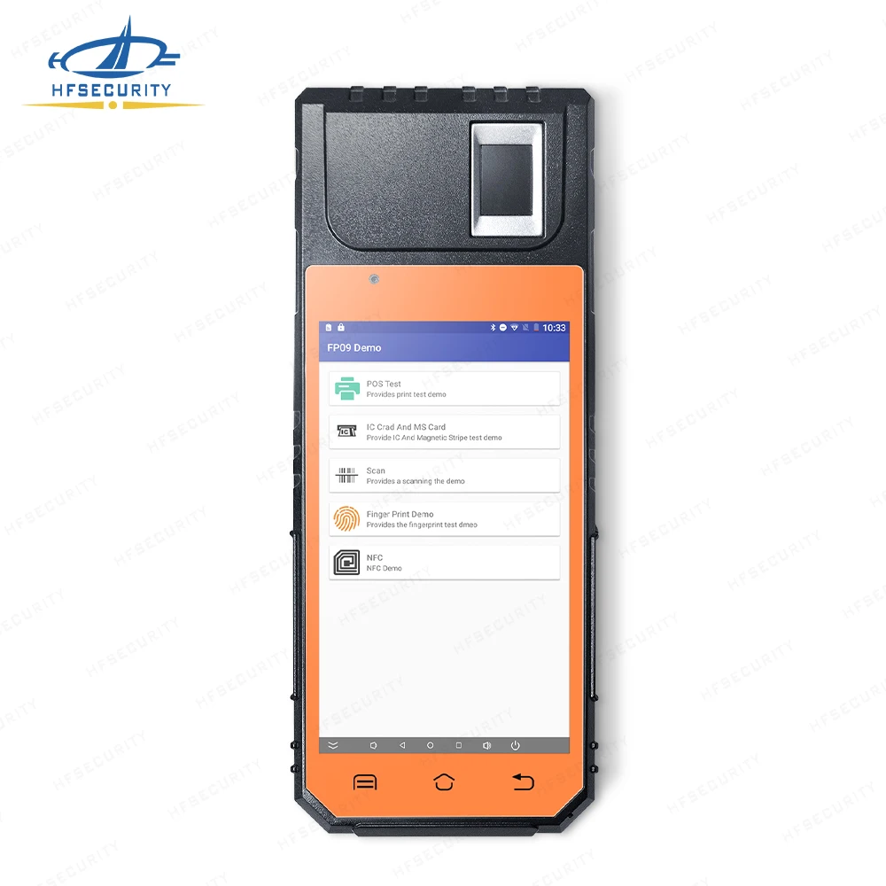 HFSecurity FP09 Android 11 Portable QR Code Fingerprint Scanner Card ...