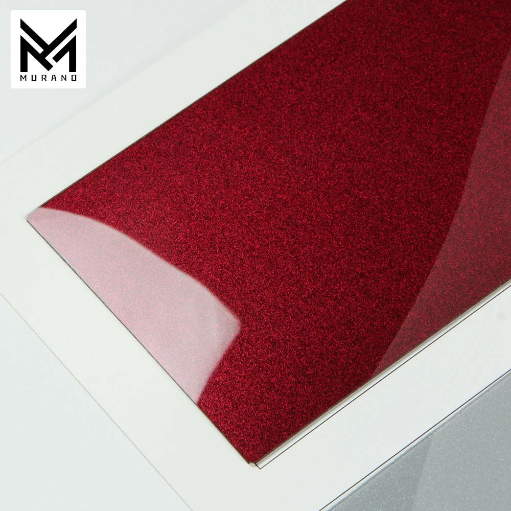 High Gloss Red Acrylic Laminate Sheets For Kitchen Cabinets Doors 0.5mm ...