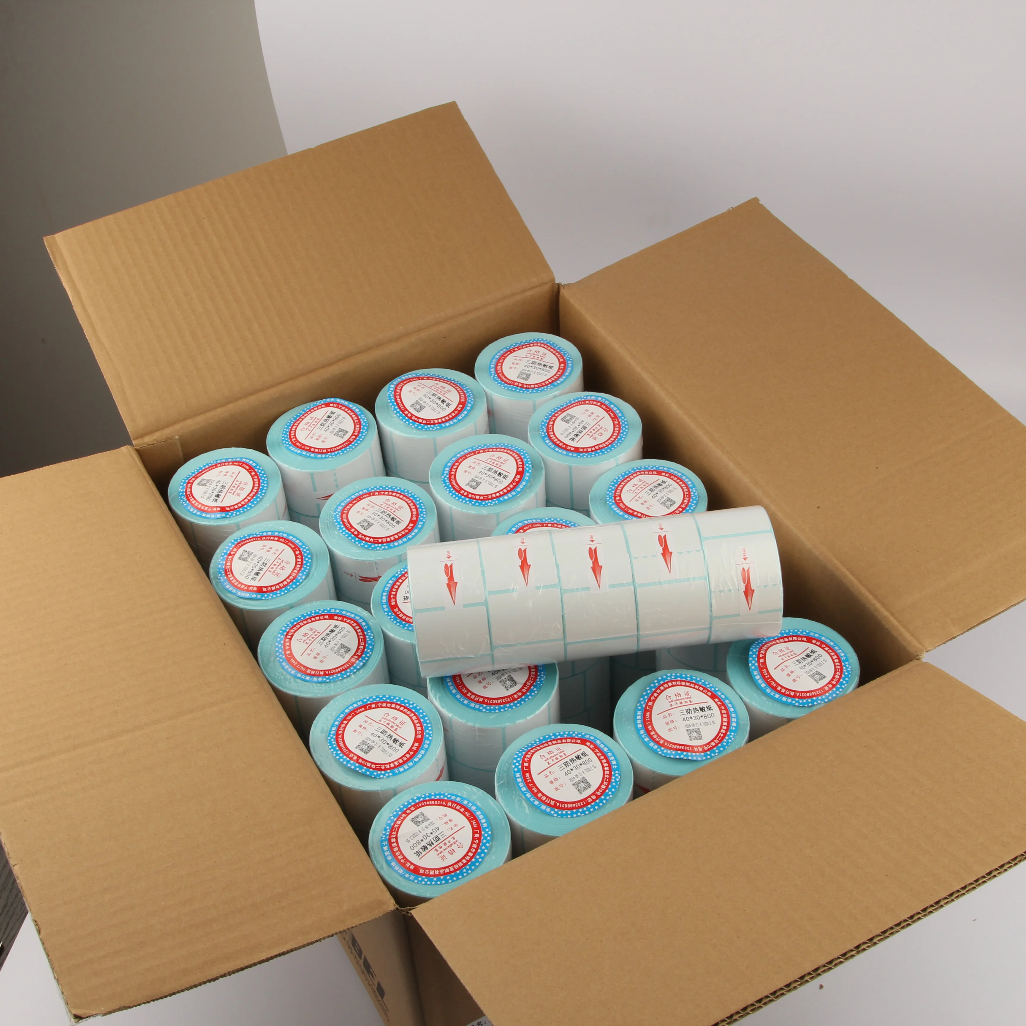 Custom Direct Thermal Shipping Labels 12 Colors Waterproof Packaging ...