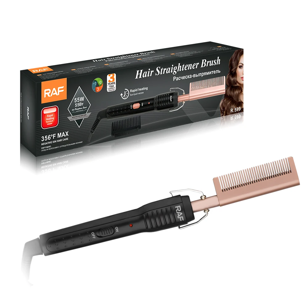 Electric Salon Portable Ionic Hair Straightening Iron Comb
