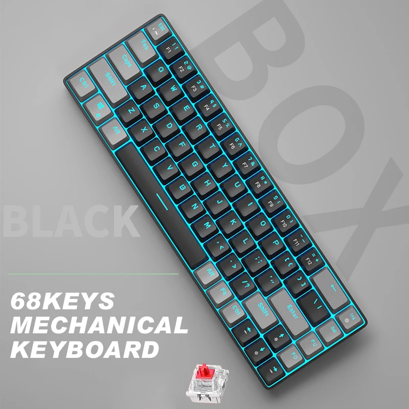 Mechanical Gaming Keyboard Oem Blue Switch Wired Swappable Rgb Backlit ...