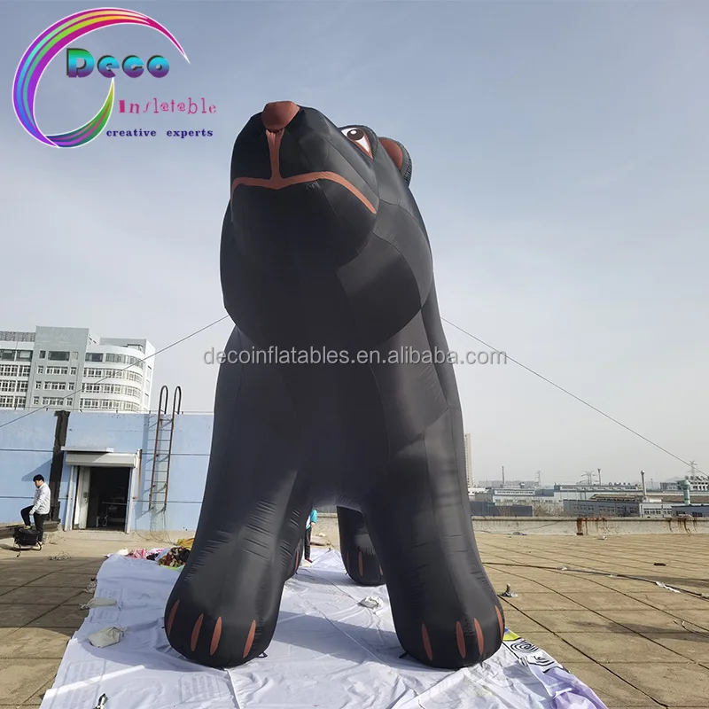 Custom Inflatable Animal Model Inflatable Black Bear For Advertising ...