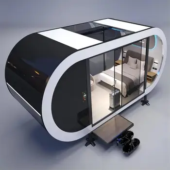 Customized Indoor Private Pod Houses Tiny House On Wheel Prefabricate ...