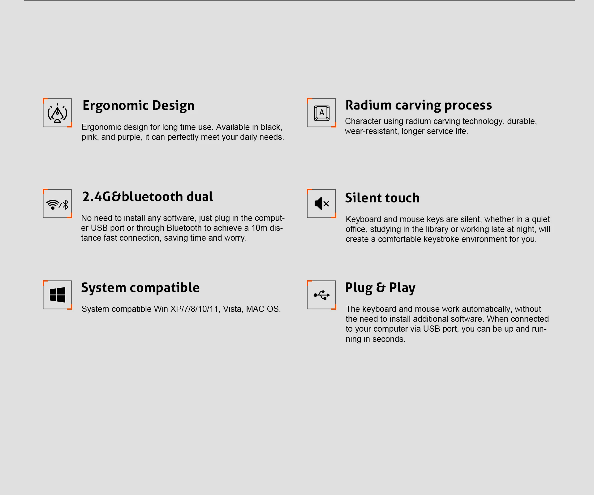 Meetion Directora Keyboard Mouse Join Connected Phone 105 Keys Dual Model 800-1600 Dpi Mini ...