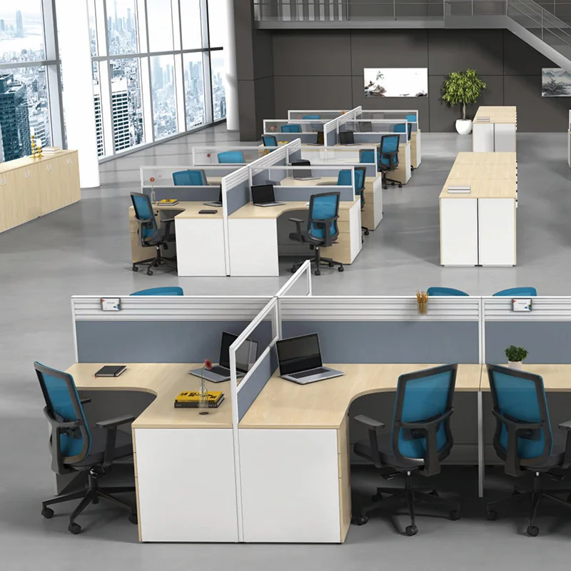 Modern Office Cubicle Partition Workstation Modular 6 Seater Office ...