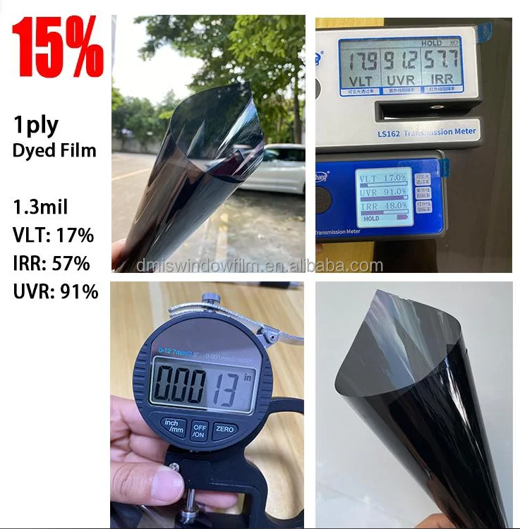 1ply Dyed Film Charcoal G5 G20 G35 High Heat Rejection Solar Window ...