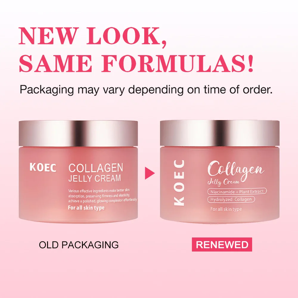 KOEC Collagen Jelly Facial Cream Niacinamide Gel Moisturizing Hydrating ...