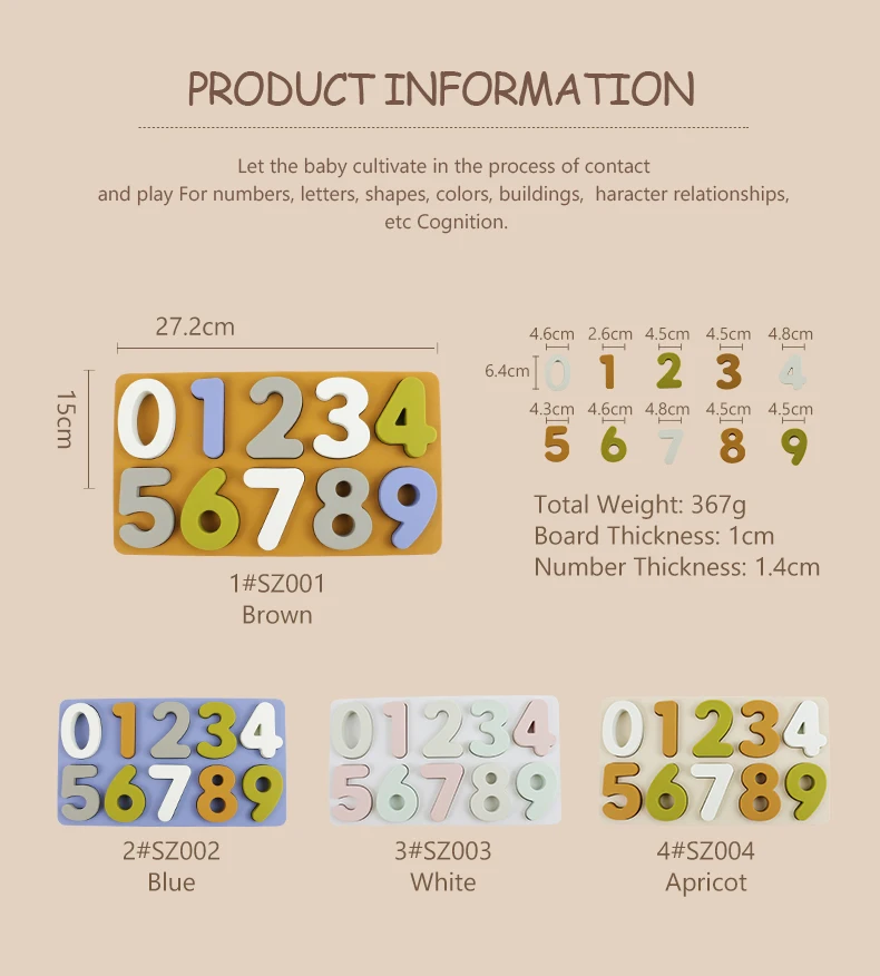 Number Learning Montessori Educational Toys - Silicone Puzzles