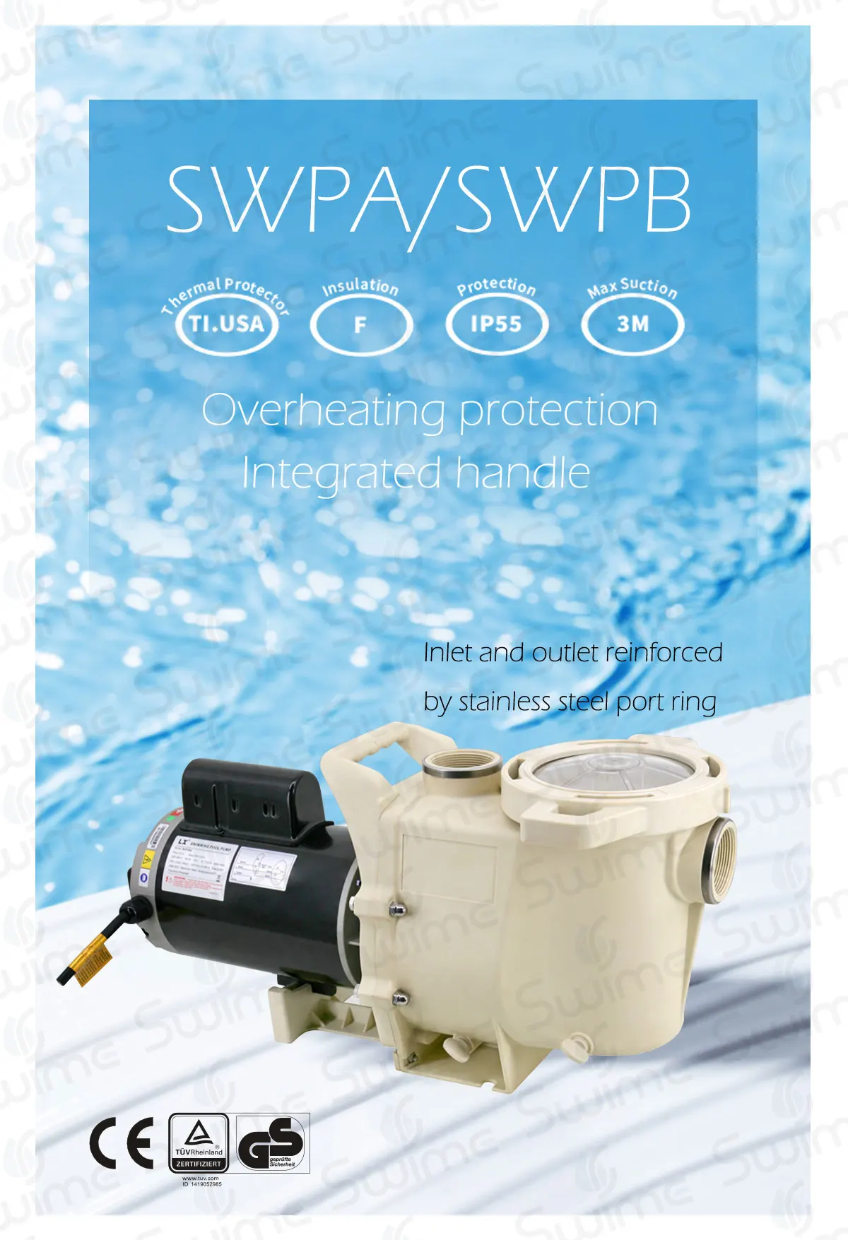 Hot Selling 220V 380V SWPB Pool Pumps - Efficient & Durable