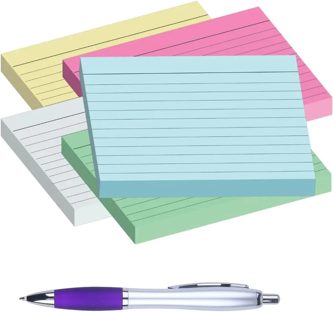 400 Sheet Assorted 5 Colours A6 Size Ruled Index Cards| Alibaba.com