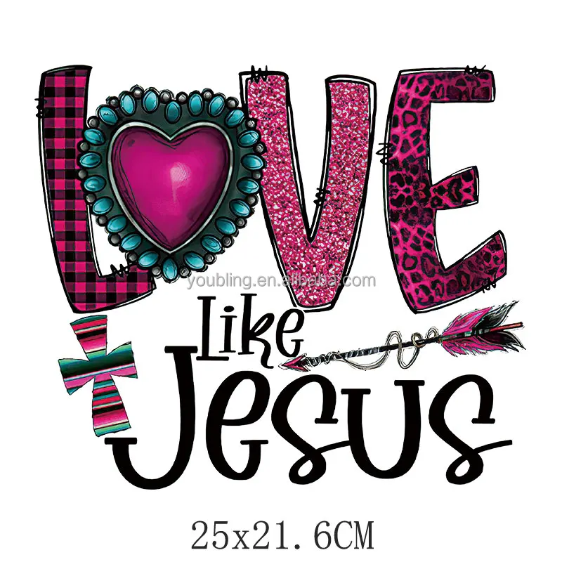 20+ Styles Ready to Ship Love Jesus DTF Print Transfer Heat Press Iron ...