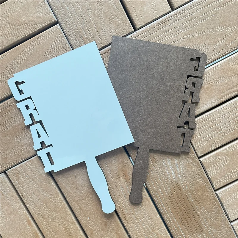 MDFSUB Small Size 3mm Sublimation Grad Fan Blank Sublimation Graduation ...