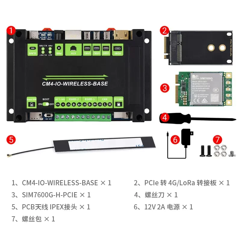 Raspberry Pi CM4 Calculation Module Industrial Expansion Module 4G/5G/RS485/CAN Communication ...
