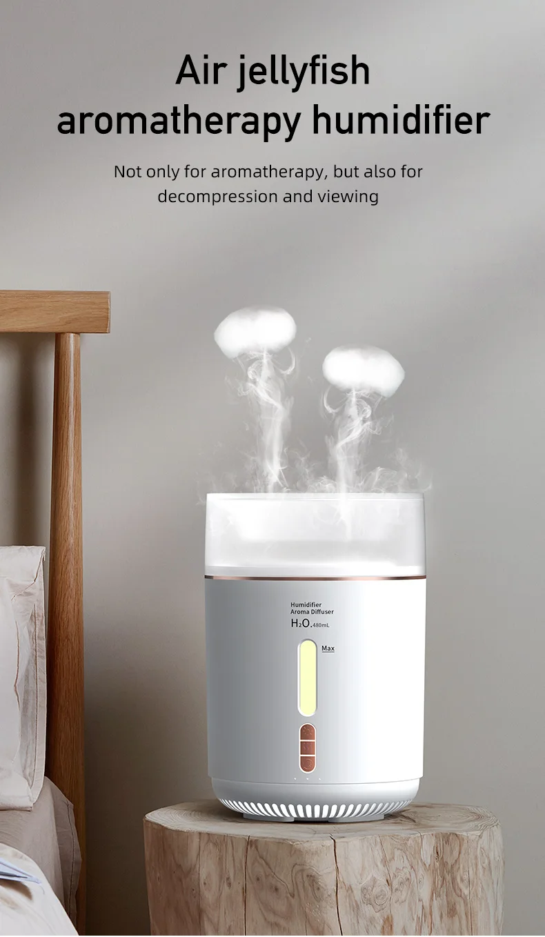 Homefish 2022 New Jellyfish Elf Humidifier H20 Circle Ring Smoke Shape ...