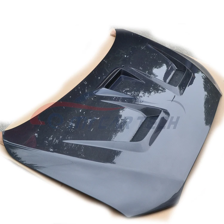 for mitsubishi EVO 10th gen V-ARIS style carbon fiber hood scoop bonnet ...
