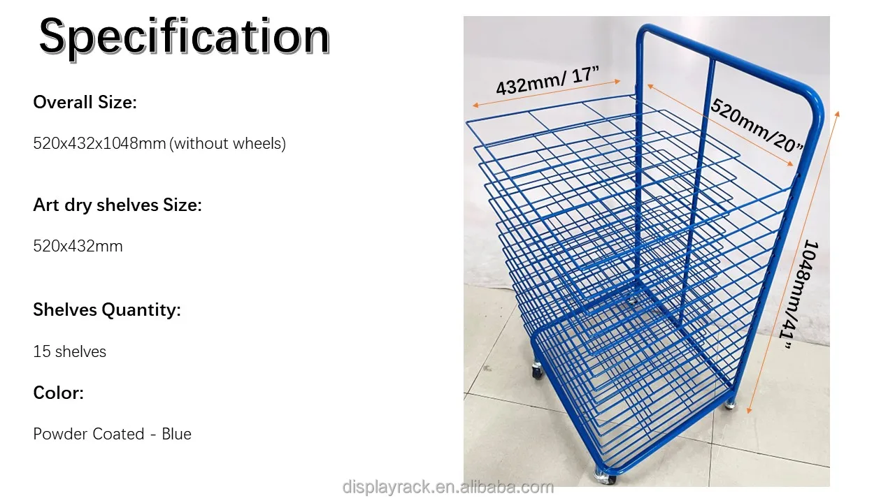 Factory Supply A4 A3 Wallpaper Display Stand with 15 Shelves/scrapbook ...