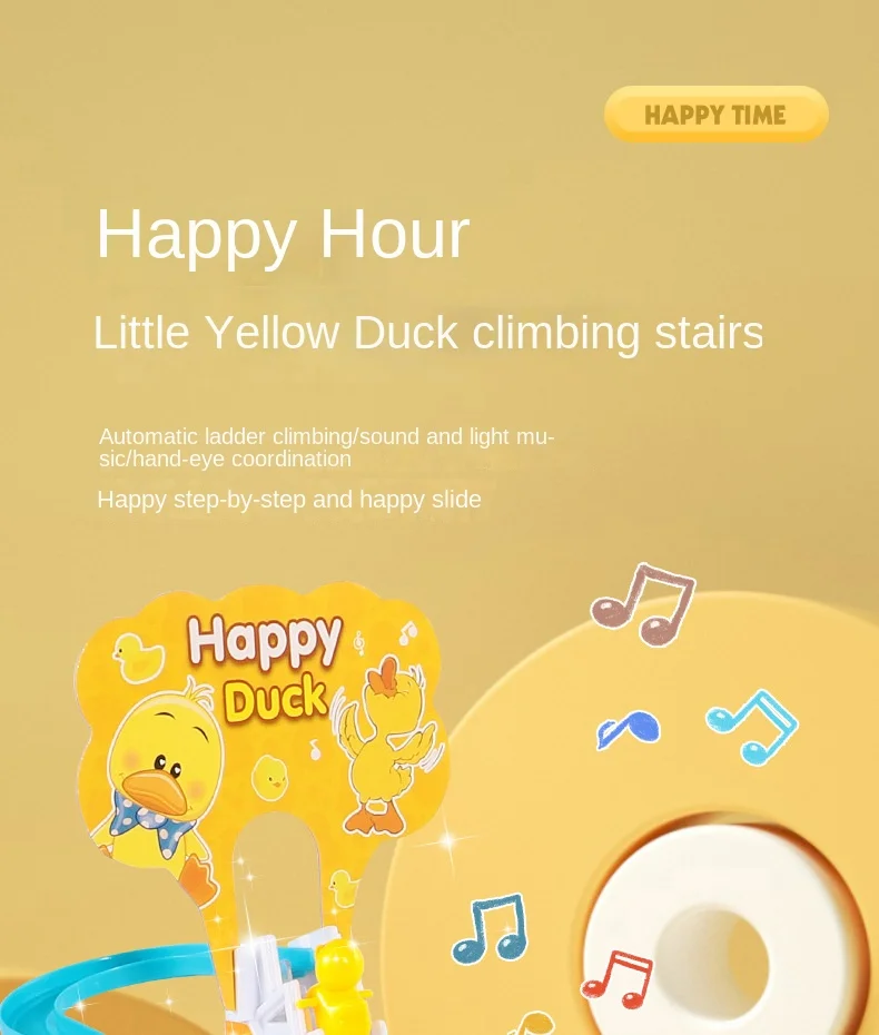 Douyin Same Style Duck Stair Climbing Electric Sound And Light Slide ...
