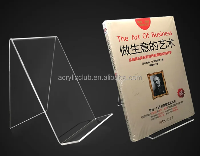 V Shape Acrylic Book Stand - Elegant Display Solution