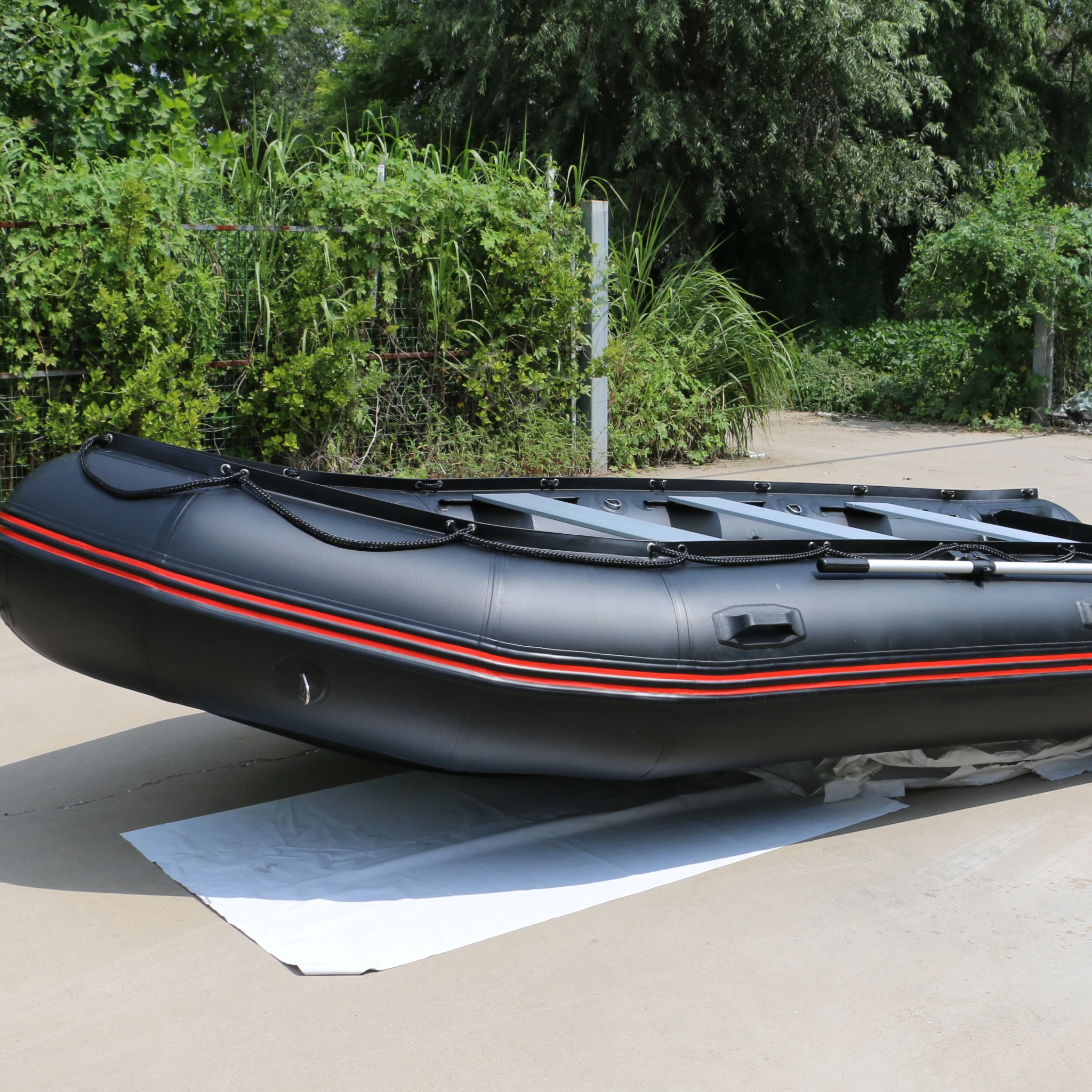 10 ft Inflatable Boat Inflatable Pontoon Dinghy Raft Tender Boat ...