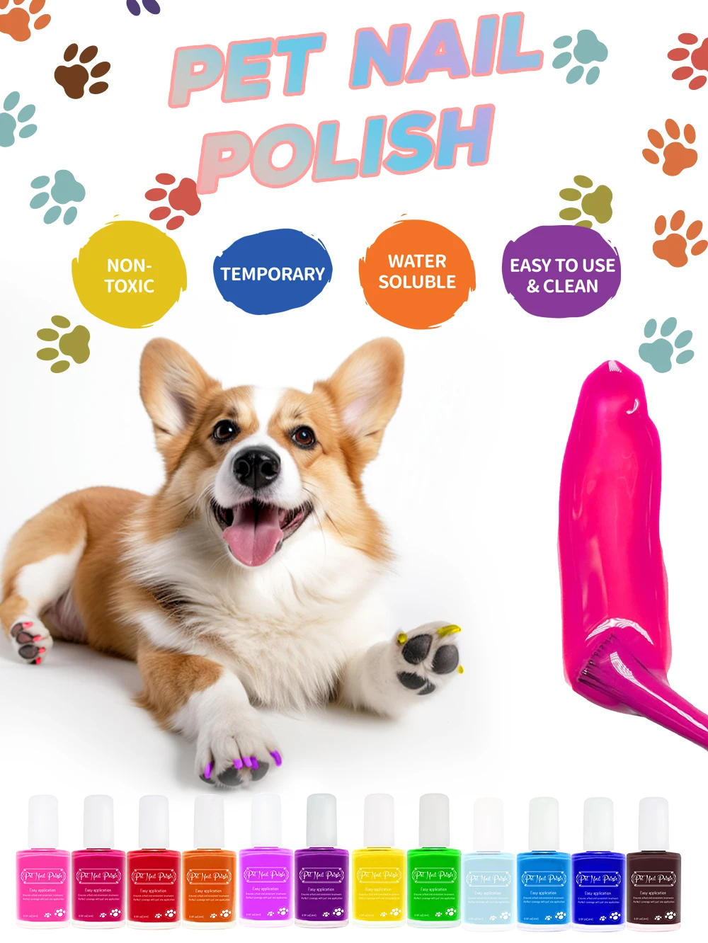 Khy High Pigment Painting Metallic Metal Painted Acrylic Mute Color Gel ...