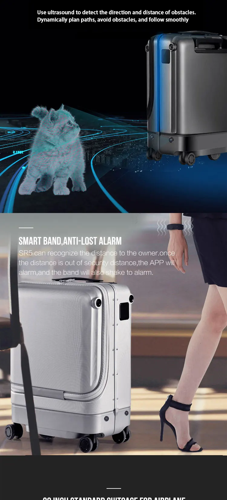 Sympathybag Smart Luggage Automatically Follow Traveler Travel Luggage ...