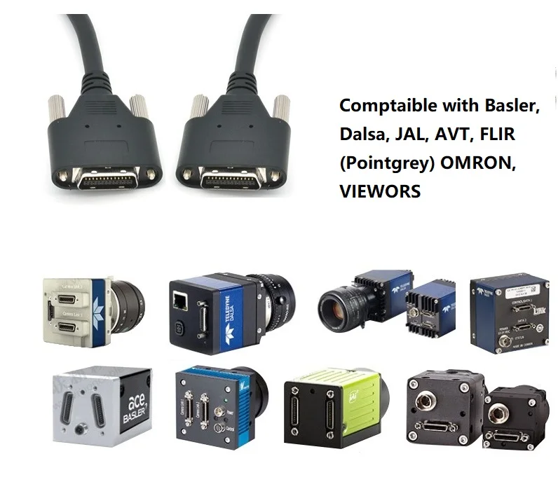 Industrial Cameralink Mdr Cable,Camera Cable Assembly Mrd To Mdr Pocl ...