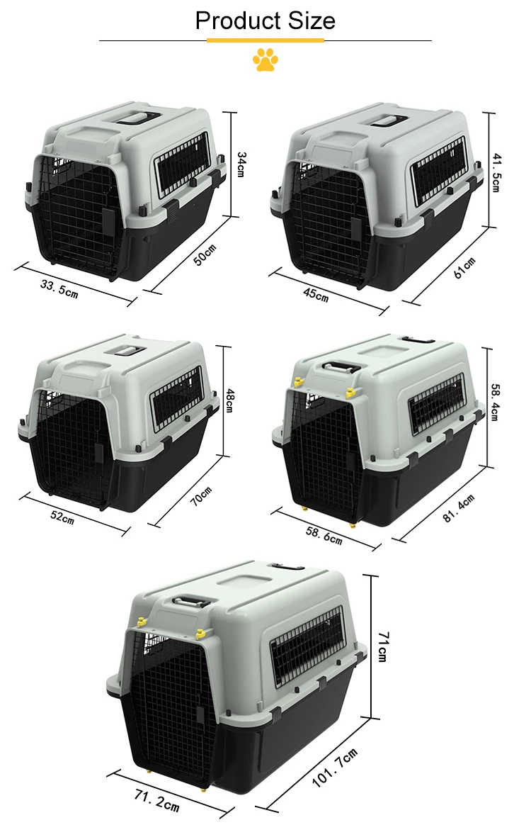 Iata Airline Approved Plastic Aviation Box Luxury Large Kennel On Wheel ...