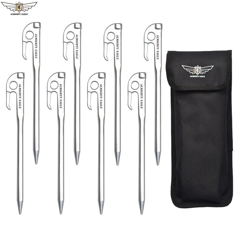 ALMIGHTY EAGLE 420 Stainless Steel Ground Nails for Camping