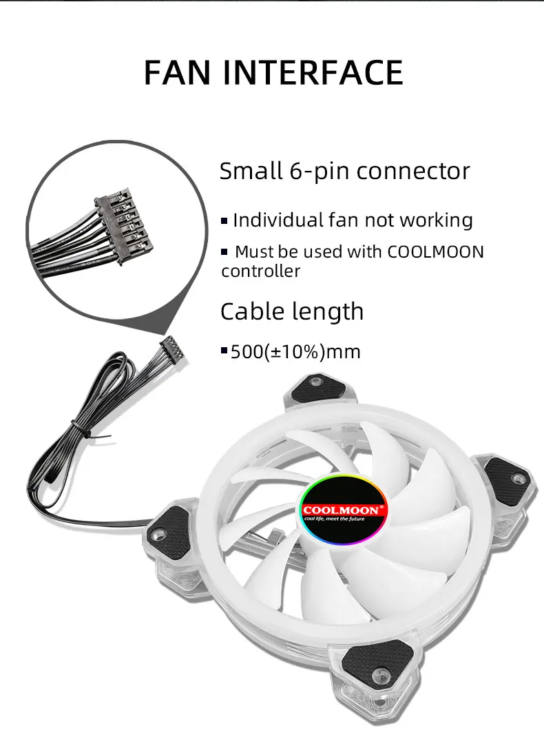 Direct Selling COOLMOON Gaming Computer Pc case Fans120mm Rgb Cooling ...