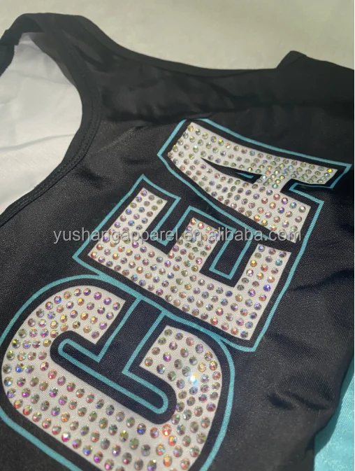 Custom Kids Rhinestone Cheerleading Outfits Cheerleader Uniforms ...