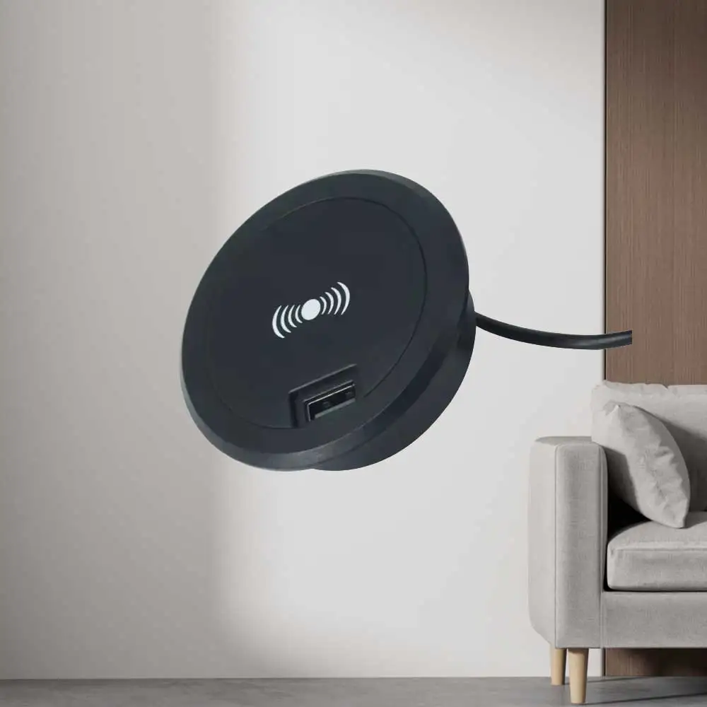 Oswell Hidden Recessed Power Strip 10w Wireless Charger Socket With Usb ...