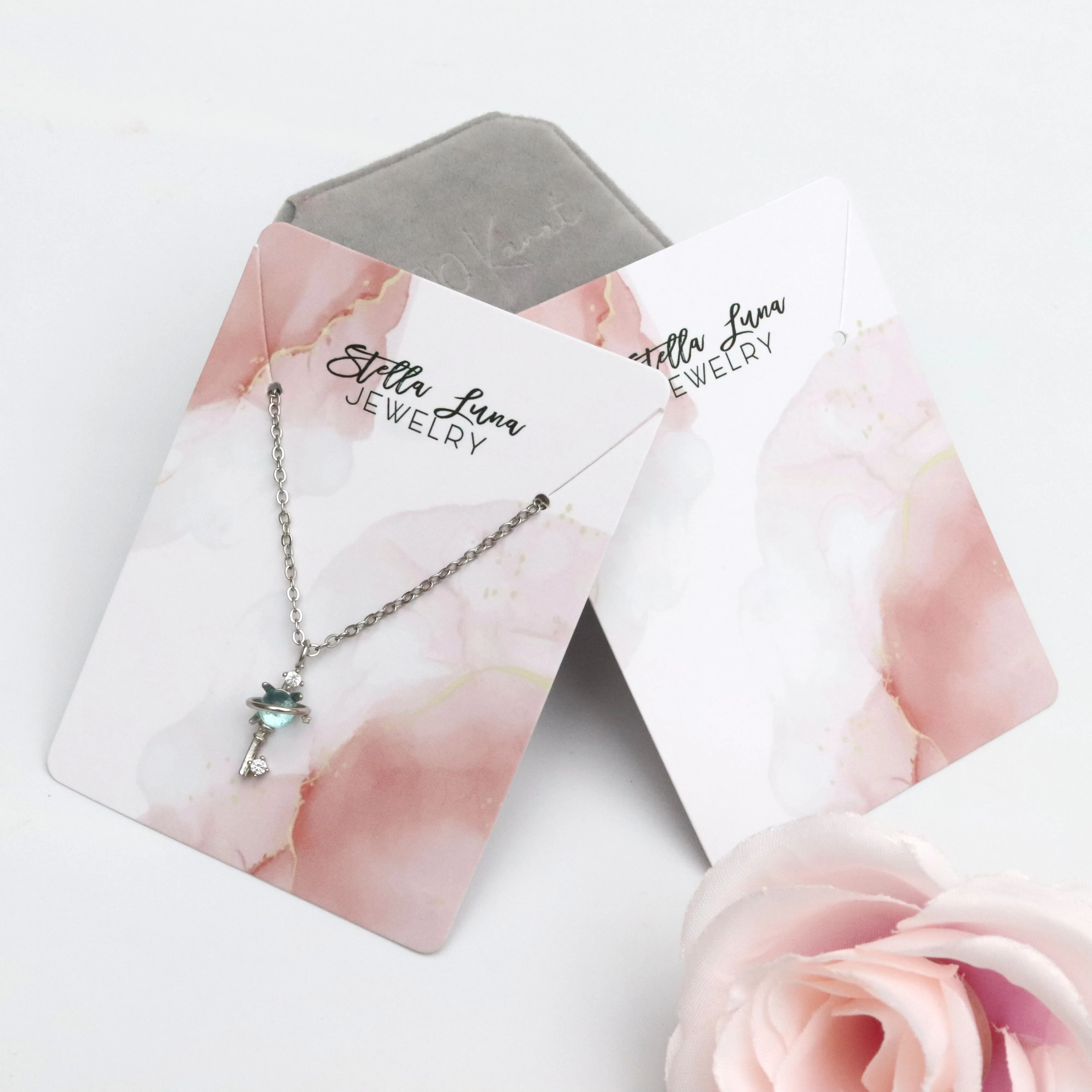 OEM Necklace Earring Packaging Card Custom Jewelry Card with Logo Thick ...