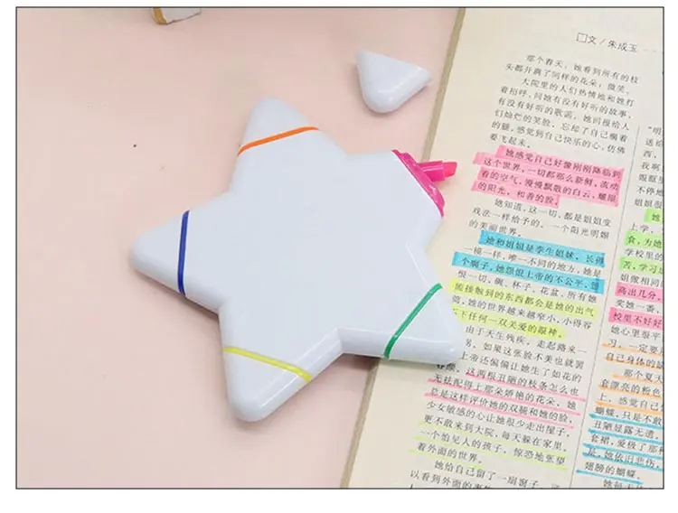 Five-pointed Star Modeling Five Colors In One Highlighter Marker Gift ...