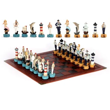 Color Polyresin Mermaid Theme Chess Set - Buy Colour/resin/ Mermaid ...