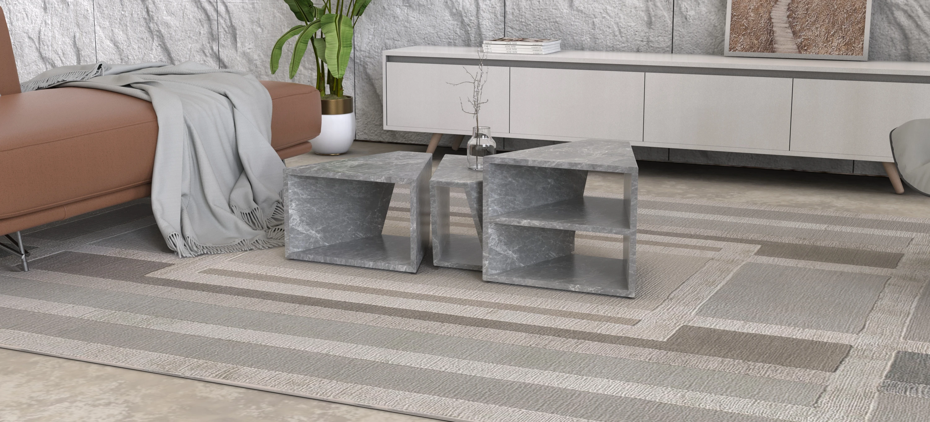 European Coffee Table Set of 3 - Stylish Living Room Furniture