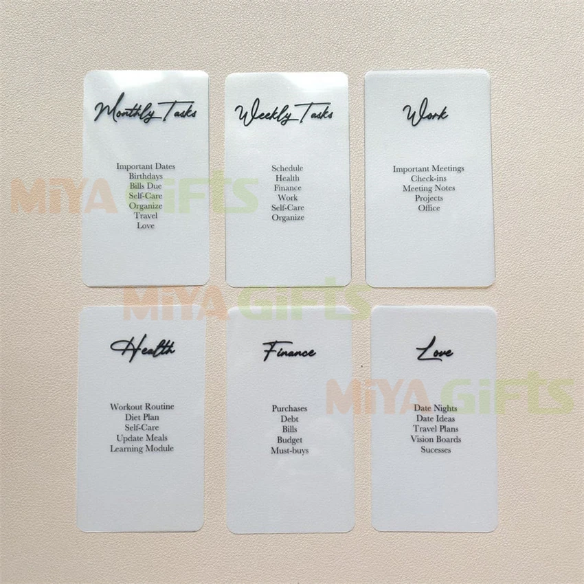 Custom Colored Planner Task Cards - Organize Effortlessly