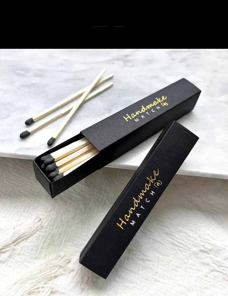Custom Logo Color Matches - Long Pole Matchbox with Wood