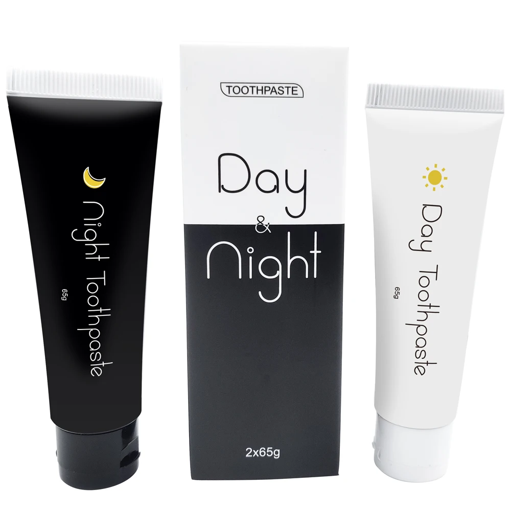 Day And Night Toothpaste Coconut Oil Toothpaste And Activated Charcoal ...